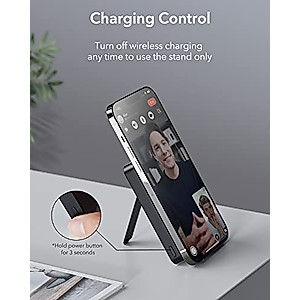 ESR MagSafe Battery Pack (HaloLock), 5,000mAh MagSafe Power Bank with USB-C Cable, Mini Kickstand Magnetic Wireless Power Bank for iPhone 14/13/12 Series, MagSafe Portable Charger, Black