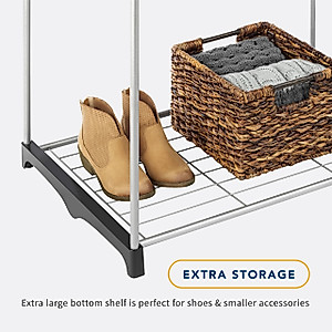 Whitmor Double Rod Freestanding Closet Organizer