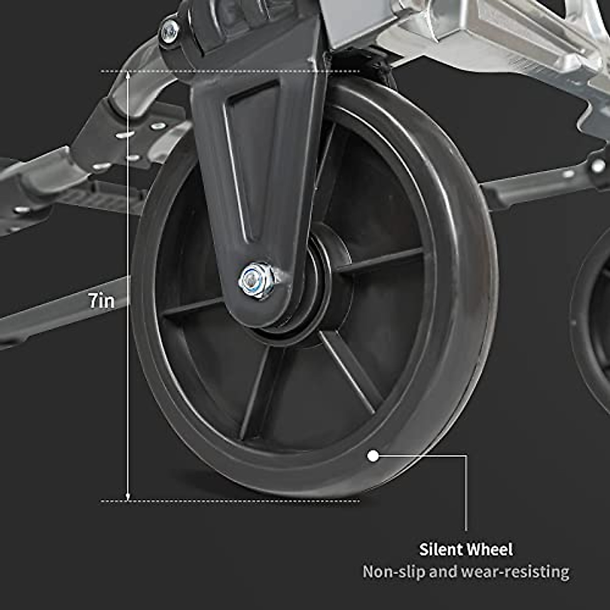 Leeyoung Folding Hand Truck and Dolly, 264 Lb Capacity Heavy-Duty Luggage Trolley Cart with Telescoping Handle and PP+EVA Wheels