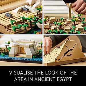 LEGO Architecture Great Pyramid of Giza Set 21058, Home Décor Model Building Kit, Creative DIY Activity, Famous Landmarks Collection