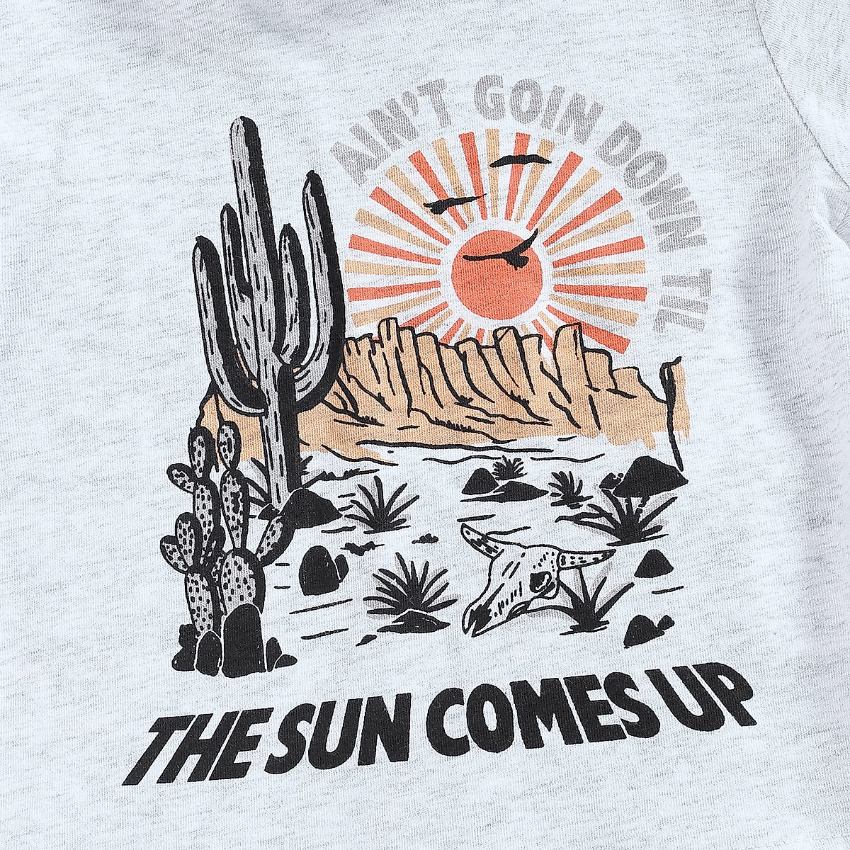 Western Summer Outfits Infant Toddler Baby Boys Cow Letter Printed Short Sleeve T-Shirt Tops and Shorts 2PCS Clothes Set (Gray+Brown, 18-24 Months)