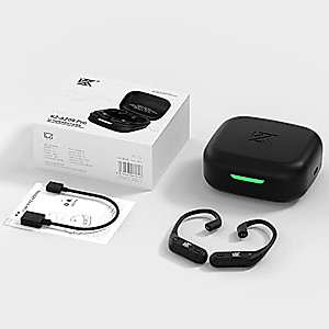 G.K KZ AZ09 Pro Wireless Adapter Cable Qualcomm QCC3040 Bluetooth 5.2 Module Upgrade Cable Ear Hook with 0.75/0.78mm(Black)