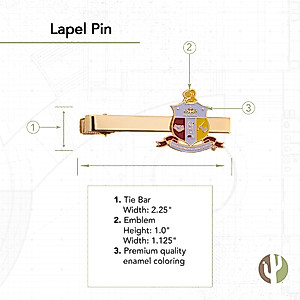 Desert Cactus Kappa Alpha Psi Fraternity Crest Tie Bar Greek Formal Wear Blazer Jacket Nupe (Crest Tie Bar)