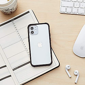 Amazon Basics Shockproof and Protective Case for iPhone 12 mini, Clear and Black