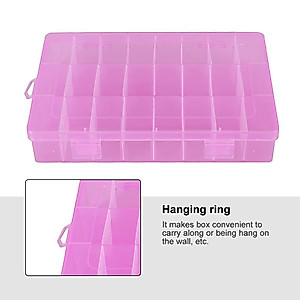 Tackle Box, Organizer Box, Jewelry Box Organizer Storage, 24 Grids Adjustable Box Plastic Detachable Beads Earrings Storage Case Jewelry Divider Container Jewelry Organizer Case()