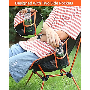 Sportneer Lightweight Portable Folding Camping Chair 2Pack Compact Beach Camp Chairs for Adults Foldable Backpacking Chair Outdoor Collapsible Chair for Camping Hiking Lawn Picnic Travel