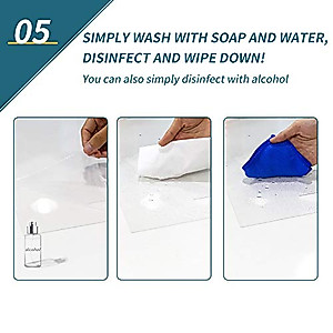 Sneeze Guard Desk Shield - Portable and Clear Protective Barrier for Counter Dining Table Student Partition Shield, Easy to Clean and Bring Best Partition for Classroom or Office 23’’W*16’’H