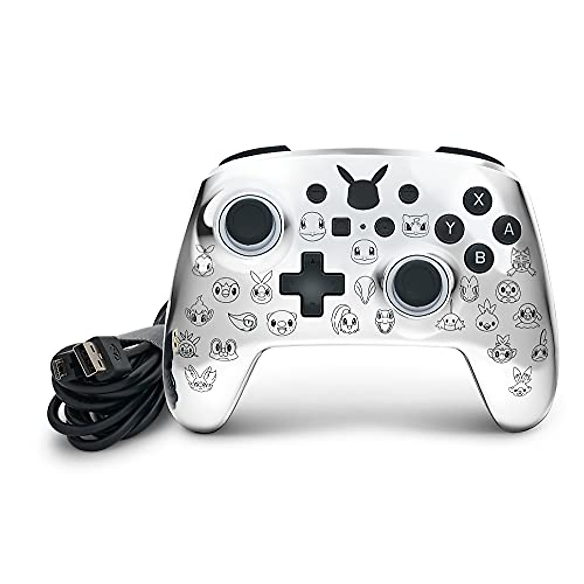 PowerA Enhanced Wired Controller for Nintendo Switch - Pikachu Black & Silver