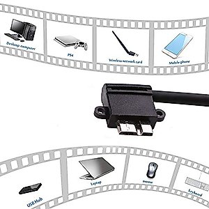 SMAYS Right Angle USB 3.0 to Micro B Cord for Toshiba External Hard Drive Disk - Power Charge and Data Cable