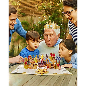 Ytanhr Upgraded Birthday Cards - 3D Pop Up Birthday Card with Happy Birthday Song and Lights, Happy Birthday Card, Unique Birthday Gifts for Women Men Kids (All Age)