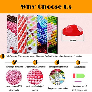 Youtheart Painting with Diamonds Rapunzel Diamond Art Tangled, 5D Full Drill Cross Stitch Embroidery Kits, DIY Wall Décor