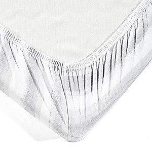 Lush Decor Baby Jungle Adventure Organic Cotton 2 Pack Fitted Crib Sheet, Gray, 52" L x 28" W + 9" Drop