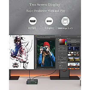 Mini PC, Intel i7-8565U(up to 4.6GHz) Mini Desktop Computer, 16GB DDR4 512GB NVMe SSD Mini Computers Windows 11 Pro, 4K Triple Display Output, Iris Xe Graphics, RJ45 LAN WiFi6 BT5.2, USB 6 Ports