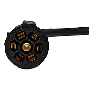 7-Way RV-Standard 1 Ft (16") Trailer Wire Extension- Male to Female