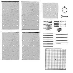 Marabuut Garden Waste Incinerator - Large 29" x 16" Square Galvanized Burn Barrel Trash Can - Used to Burn Yard Debris, Wood, Leaves, and Cardboard - Complete with Assembly Tools