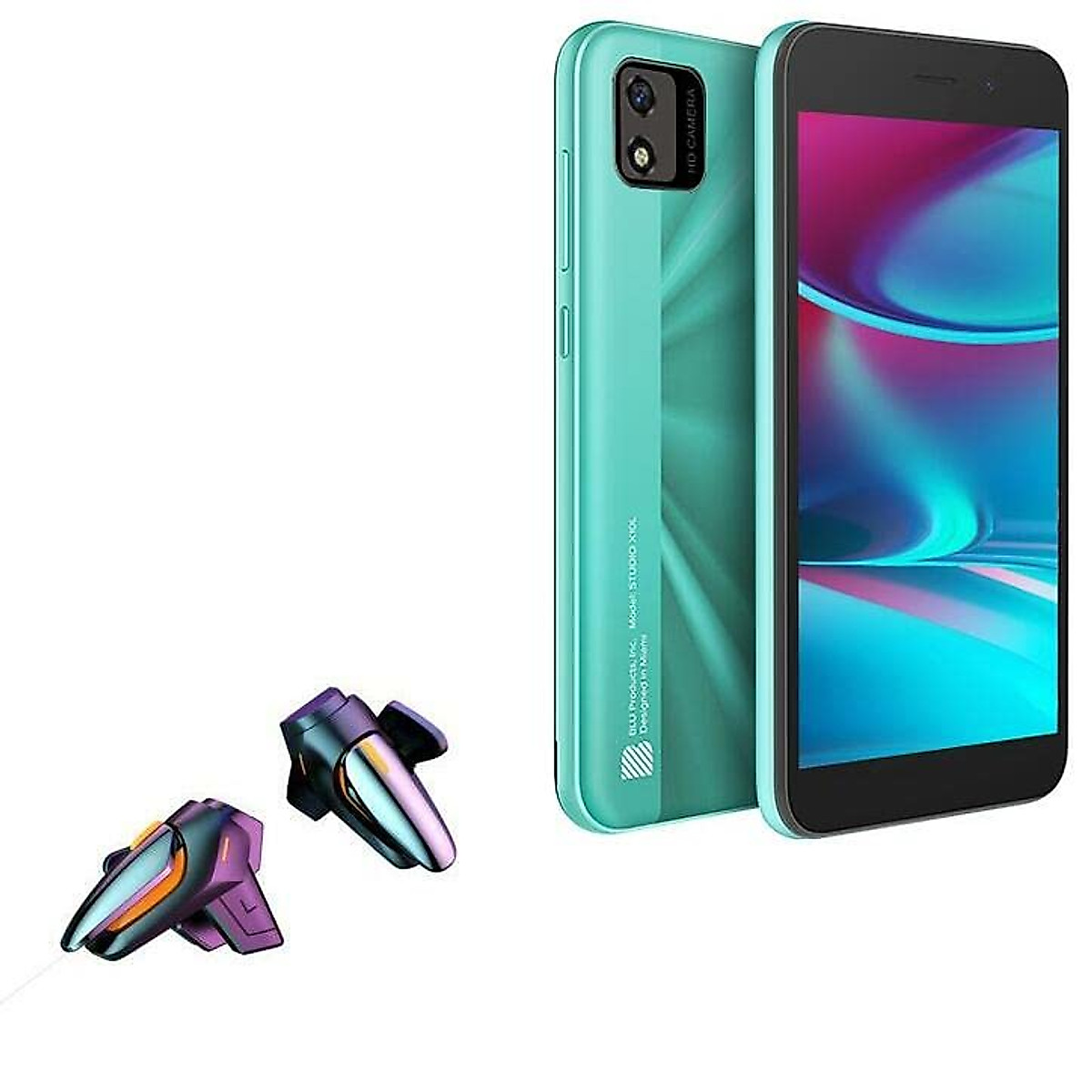 BoxWave Gaming Gear Compatible with BLU Studio X10L (Gaming Gear by BoxWave) - Touchscreen QuickTrigger, Trigger Buttons Quick Gaming Mobile FPS for BLU Studio X10L - Jet Black