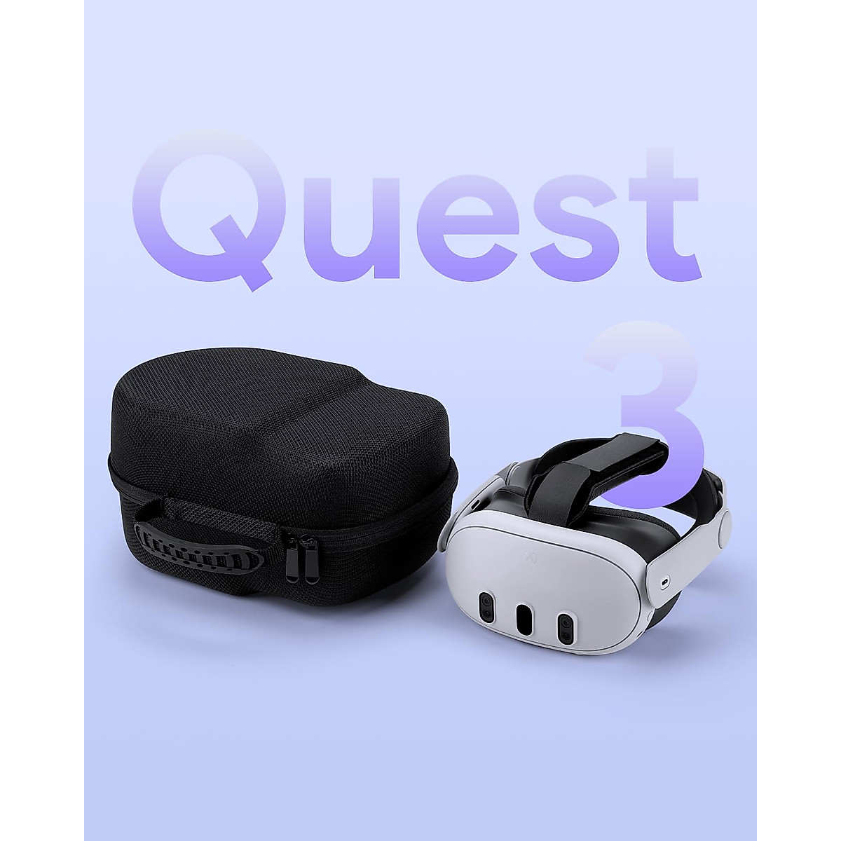 Fromsky Yinke for Oculus/Meta Quest 2/Pico 4 Case, Hard Travel Carrying Case All-in-One Storage, Compatible with Elite Strap VR Headset and More Accessories (Black)