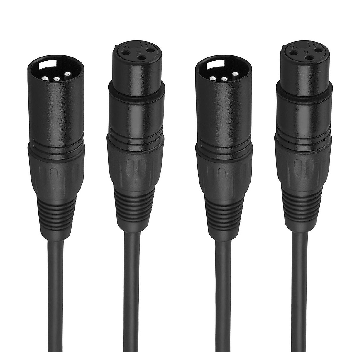 traderplus 2 Pack 6 ft XLR Male to Female Microphone Cable