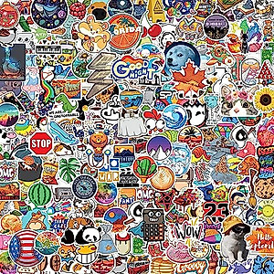 300pcs VSCO Stickers for Water Bottle, Cool Laptop Stickers for Kids Teens, Trendy Graffiti Cute Vinyl Aesthetic Waterproof Stickers Pack for Skateboard Luggage, Colorful Funny Stickers