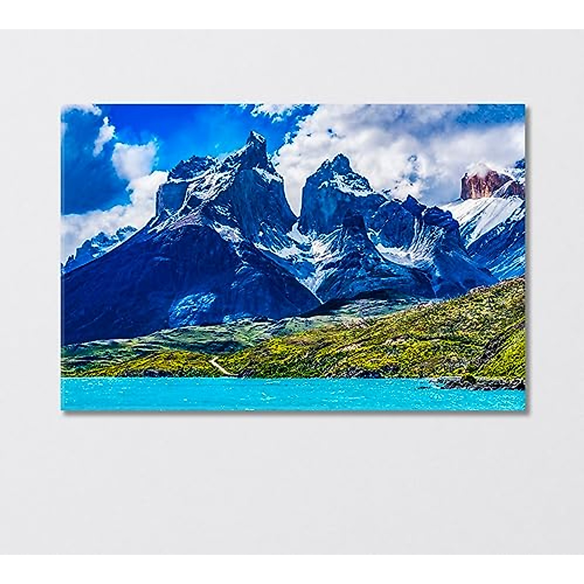 Three Granite Mountains in Torres del Paine National Park Patagonia Canvas Print 3 Panels / 36x24 inches