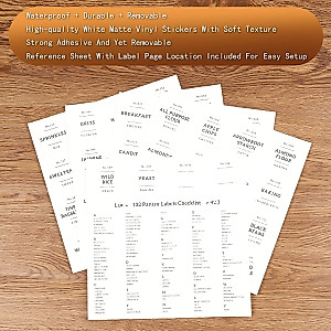 5 Pcs Glass Food Storage Containers With 132 Pantry Labels Preprinted - Thicken(3mm) Jars Airtight Bamboo Lid Stackable Kitchen Canisters Set For Candy, Cookie, Rice, Sugar, Flour