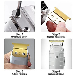 Replacement Blades Compatible with Andis T Outliners Gtx,Suitable for hair clippers model #04710/04521