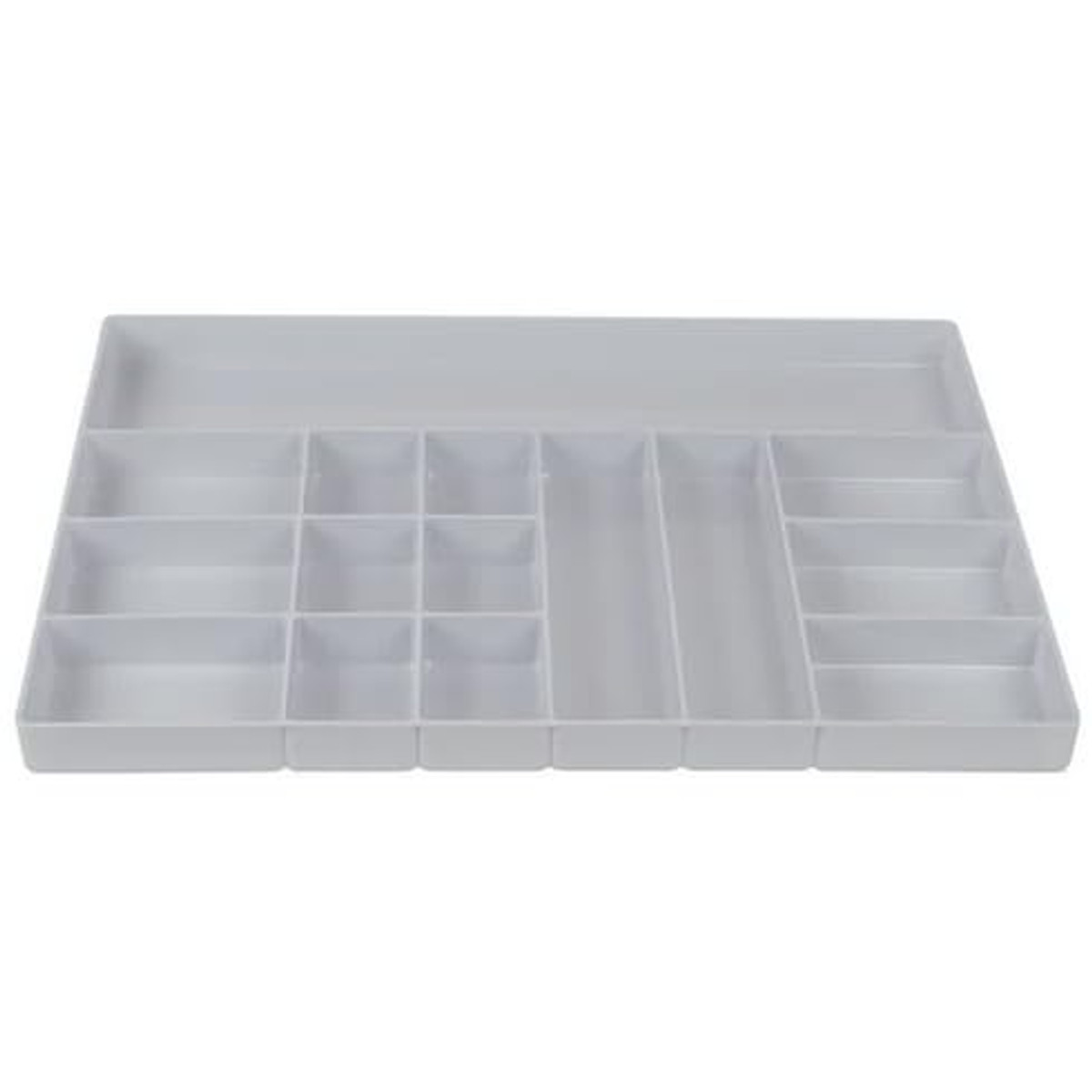 AmeriCan Goods 3/Pieces Dental 15/Section Large Drawer Organizer Tray, Dental Supply Cart Section Divided White Tray for Medical/Dental Supply