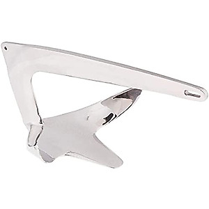 ISURE MARINE 4.4lb(2kg) Stainless Steel Bruce Style Claw Force Boat Anchor Heavy Duty Marine Grade Polished