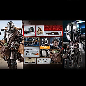 Hot Toys Star Wars The Mandalorian and Grogu Deluxe TMS052 1/6 Scale Figure Set HT908289