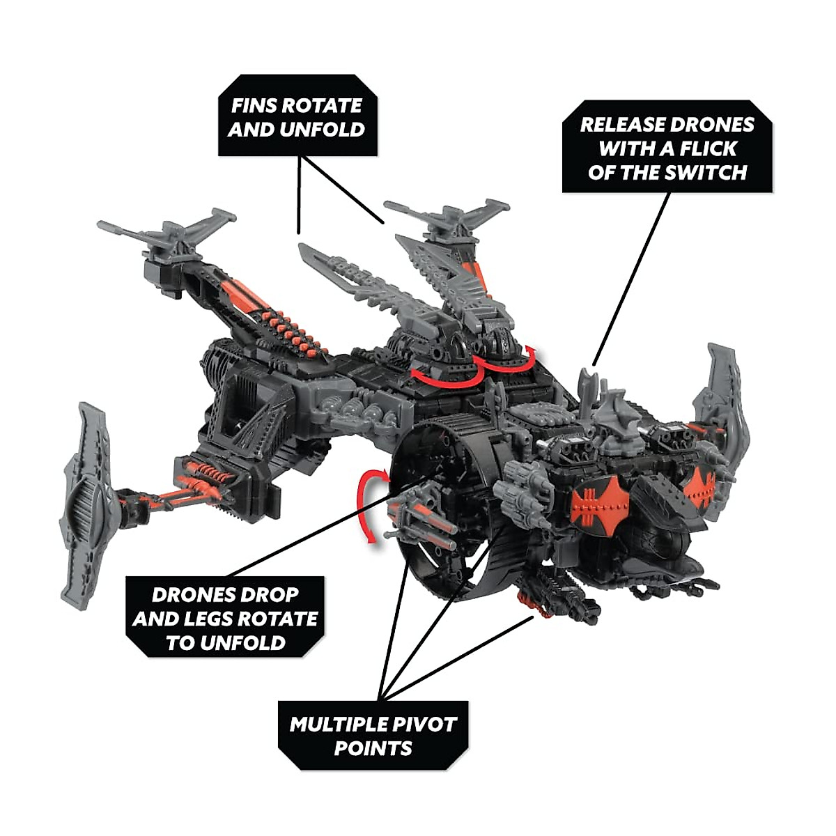 Snap Ships — KOMPLEX Hammerjaw K.L.A.W. Gunship — Building Toy Sets — 3 Builds — Ages 8+