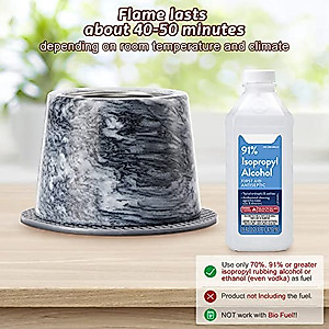 ORGXpert Tabletop Fire Pit Smokeless -The Original Marble Tabletop Fire Bowl, Mini Personal Portable Fireplace for Indoor & Garden, S’Mores Maker(Volcano Shape)