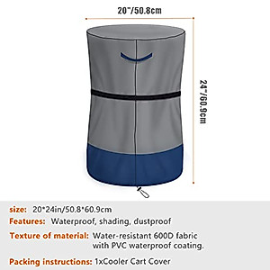 Pacific Cool Bar Cover Outdoor Patio Furniture Cover and Hot Tub Side Table Cover with 7.5 Gallon Beer and Wine Cooler Size: 20"x24"