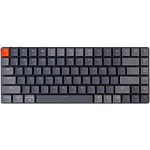 Keychron K3 Ultra-Slim 75% Layout RGB Backlit Wireless Bluetooth/Wired USB Mechanical Keyboard, Hot-Swappable Low-Profile Keychron Optical Brown Switch 84-Key Gaming Keyboard for Mac Windows-Version 2