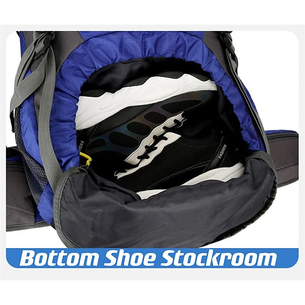 ONIYEA Outdoor Sports Hiking Backpack, 55L Mountaineering Backpack with 50L+5L Rain Cover, High Performance Travel Backpack (Orange)