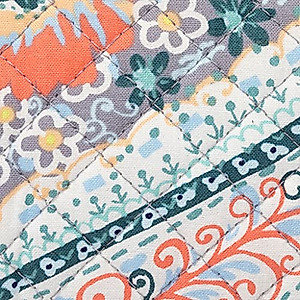 Vera Bradley Women's Cotton Mini Cosmetic Makeup Organizer Bag, Citrus Paisley - Recycled Cotton, One Size