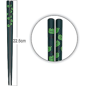 MEKBOK Handmade Japanese Chopsticks Reusable Natural Wooden Chopstick with Box, 5 Pairs Gift Set