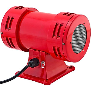 Vixen Horns Loud Air Raid Siren - Industrial Alarm Heavy Duty Electric Motor 120V, Fire Tornado Siren Horn (Omnidirectional, 116 dB, Range 1600 ft)