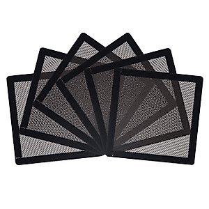 CM Computer Case Fan Dust Filter PC Mesh Filter Cover Grills with Magnetic Frame, Black Color (120 x 120 mm (6 Pcs))