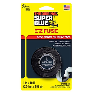 Super Glue The Original 15408 E-Z Fuse Tape, black, 1 inches width x 10 feet length