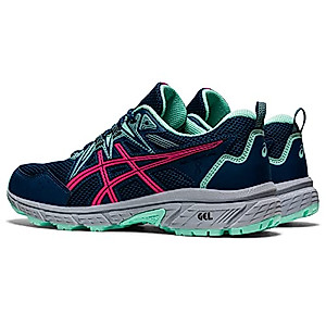 ASICS Women's Gel-Venture 8 Running Shoes, 8.5, MAKO Blue/Pink GLO