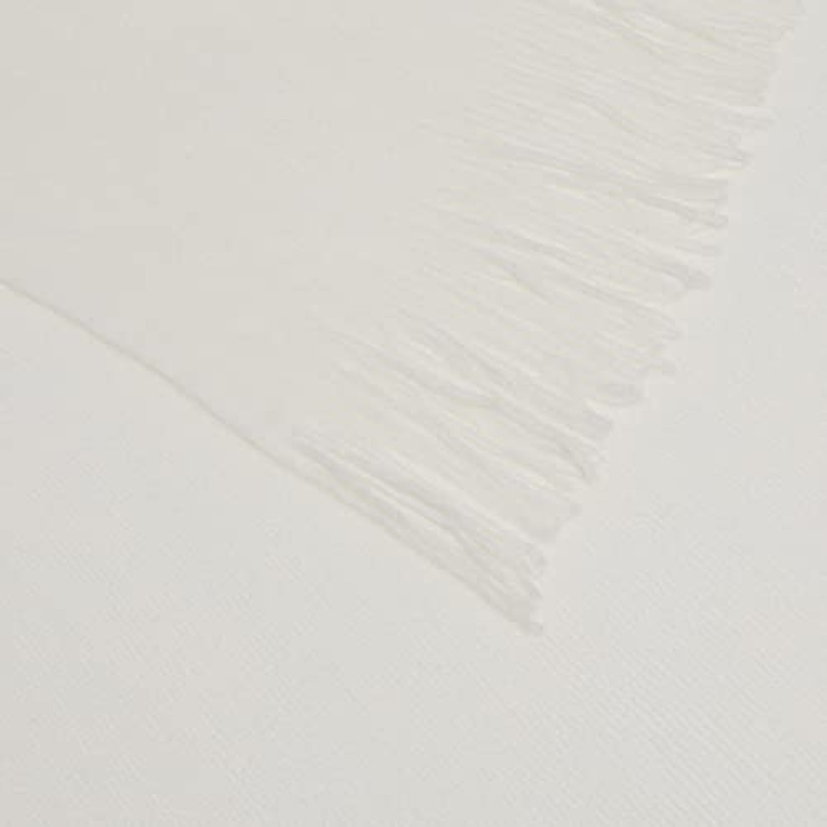 Spotgrowth Twin Throw Blankets for Sofa Warm Acrylic Knit Blanket Durable Lightweight Decorative Blanket Tassel Bed Blanket for All Season Machine Washable 50 x 60 Inches,White, (SP210714)