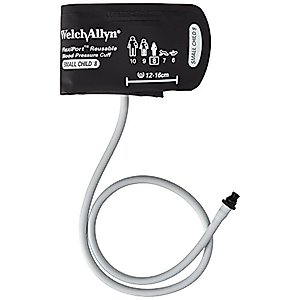 Welch Allyn REUSE-08-1TP FlexiPort Reuseable Blood Pressure Cuffs with One-Tube Tri-Purpose Connectors, Small Child, Size 8