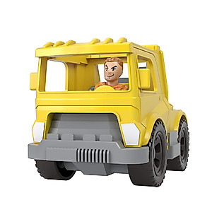 Fisher-Price Imaginext Mega Hauler, Push-Along Toy Tow Truck and Character Figure Set for Preschool Kids Ages 3-8 Years