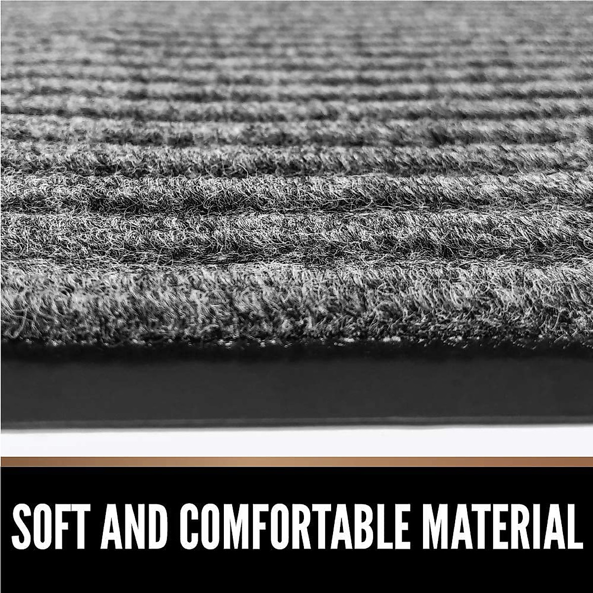 Commercial Grade Door Floor Mat 3' x 10'Heavy Duty Tough Entry Collection Slip Skid Entrance Mat with Rubber Backing and Easy to Clean Indoor Outdoor Rug Grey