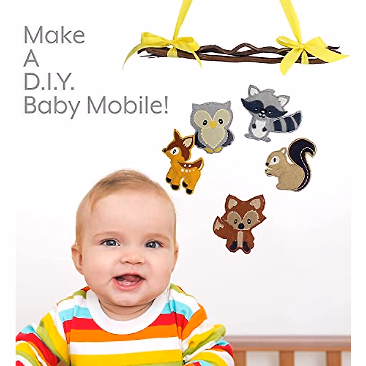 Darware My Forest Friends Christmas Ornament Set (6-Piece Set); Plush Holiday Animal Tree Decoration Set with Baby Woodland Creatures