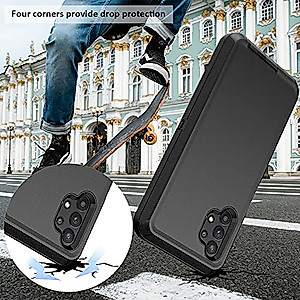 TENCO Compatible with Samsung Galaxy A32 5G Case,with Screen Protectors,Heavy Duty Rugged Shockproof Full Body Protection Kickstand Case Belt Clip Holster for 5G(Black), SM-A326B, SM-A326BDS