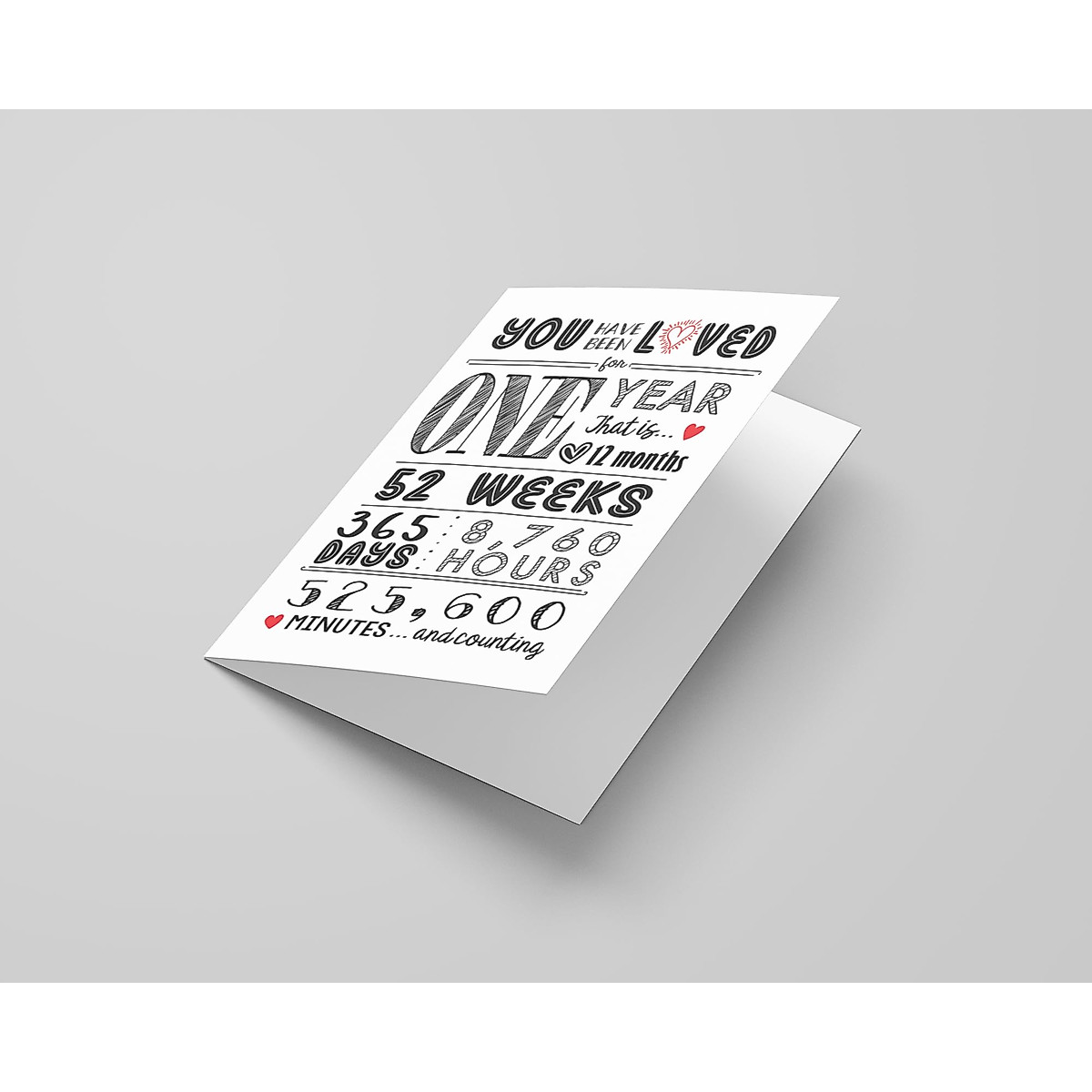 Katie Doodle - Super Cute, 1st Birthday Card, (Handmade in USA), 1 Year Old Girl Birthday Gift, 1 Year Old Boy Birthday Gift, One Year Old Girl Birthday Gifts (Years Loved)