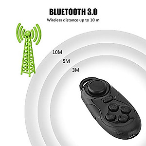 Zyyini Mini Bluetooth Game Controller Camera Photo Remote Control Wireless Game Pad VR Remote Control Music Player and Camera Shutter VR Virtual Reality/for ebook/PC