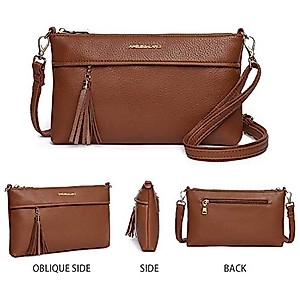 AMELIE GALANTI women's Small crossbody Handbags Shoulder Bag，Fashion Tassel design and Shoulder Strap Adjustable
