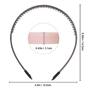 WILLBOND 6 Pieces Skinny Leather Covered Headband Plastic Skinny Headband Hair Loop Clasp Hairbands Solid Simple Headband for Women(1.1 cm,Lustrous Pink, Rose Red, Blue, Gold, Silver and Grey)